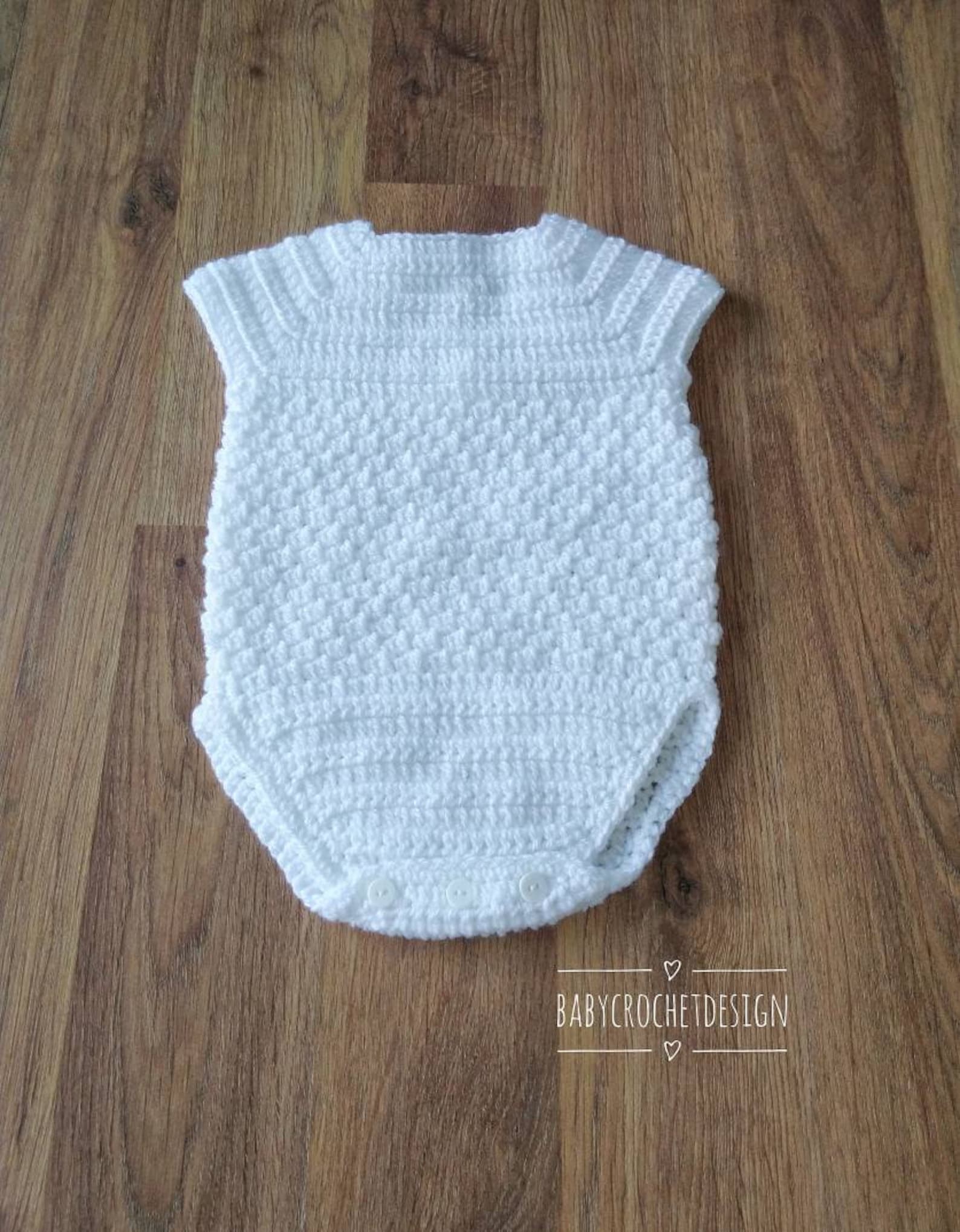 Milan Baby Romper Crochet Pattern in Sizes Preemie Newborn - Etsy