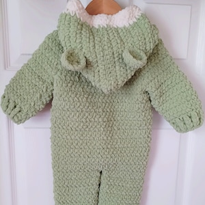 Snowbear Snowsuit Baby Romper One Piece Jumpsuit Crochet Pattern Sizes ...