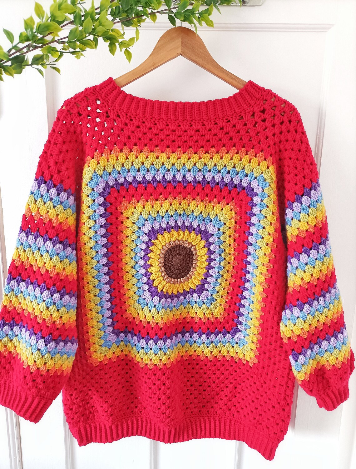 Sunflower Granny Sweater Jumper Crochet Pattern Sizes 0-3 Months to 4XL ...