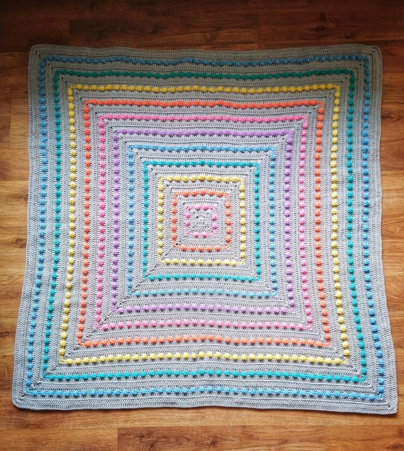 Spiral Bobble Blanket Crochet Pattern Digital Download PDF - Etsy