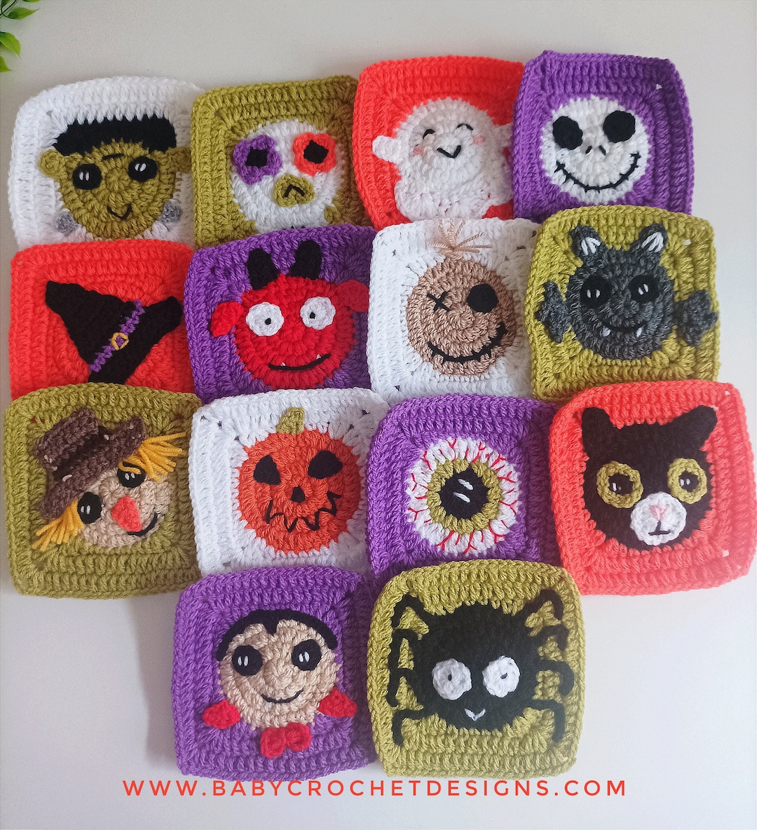 Spooky Granny Squares Crochet Pattern PDF Digital Download - Etsy
