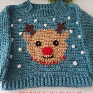 Little Reindeer Jumper Crochet Pattern Sizes 0-3 Months to 10 Years ...