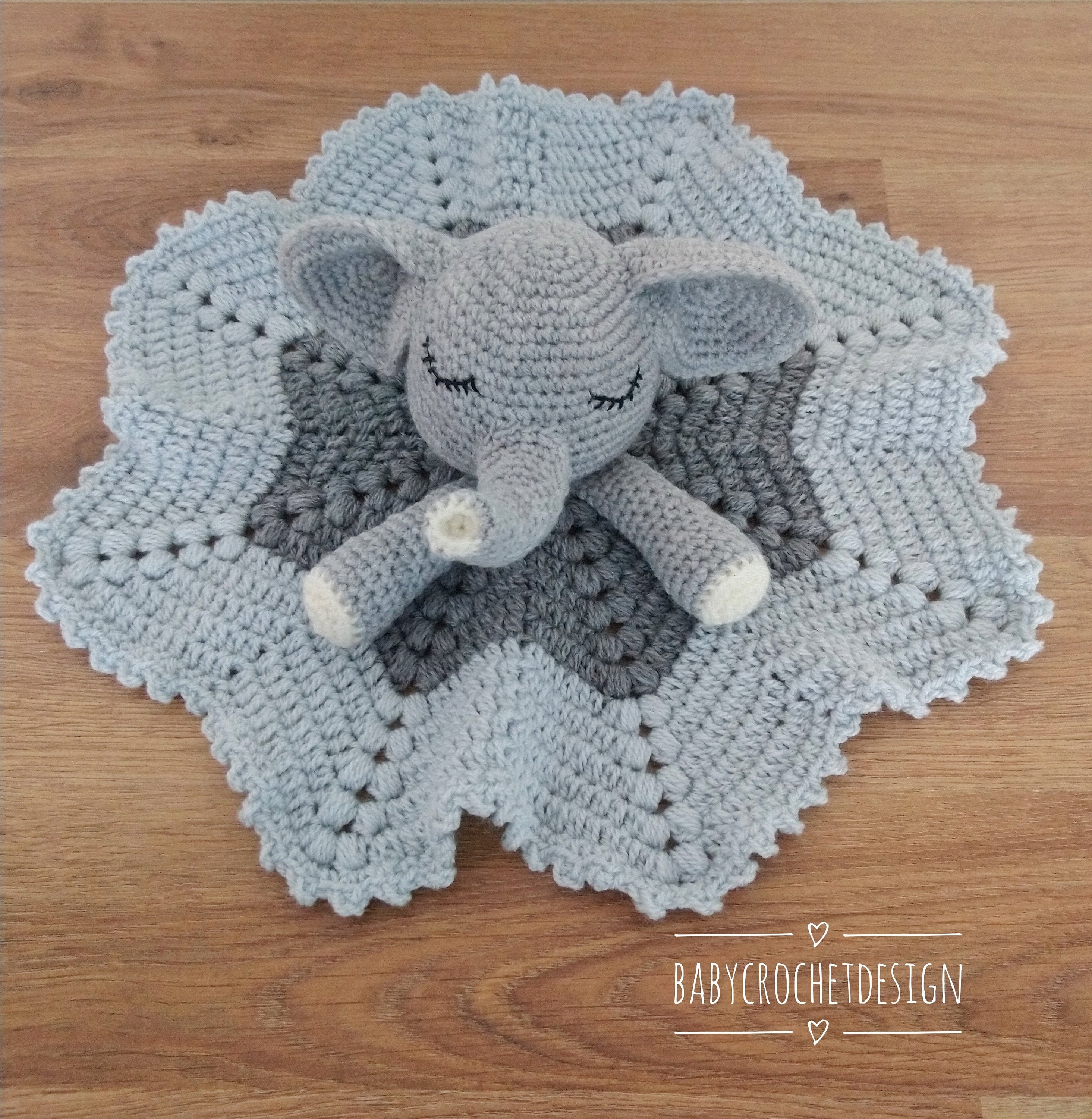 Elephant Star Lovey Comfort Security Blanket Crochet Pattern - Etsy
