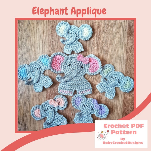 Elephant Applique - Etsy