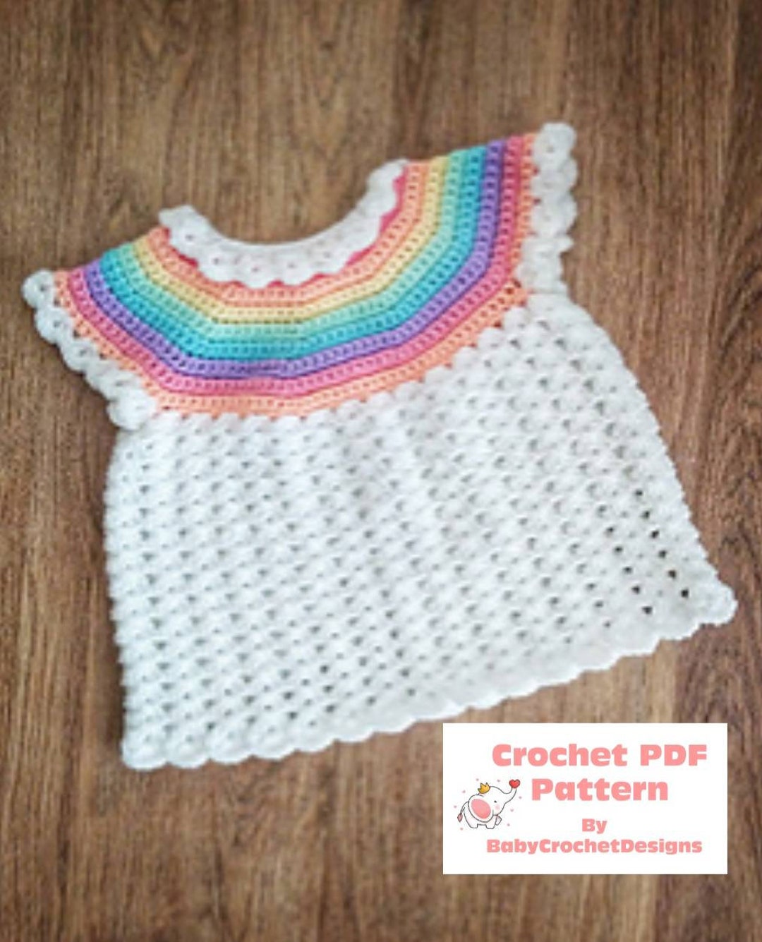 Gracie Baby Dress Crochet Pattern Sizes Newborn to 4 Years PDF Download ...
