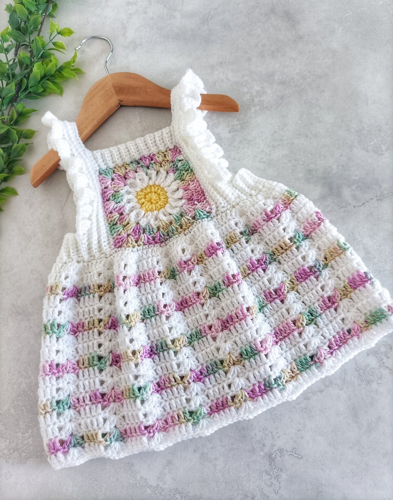 Daisy Sundress Crochet Pattern in Sizes Newborn to 8 Years PDF - Etsy ...