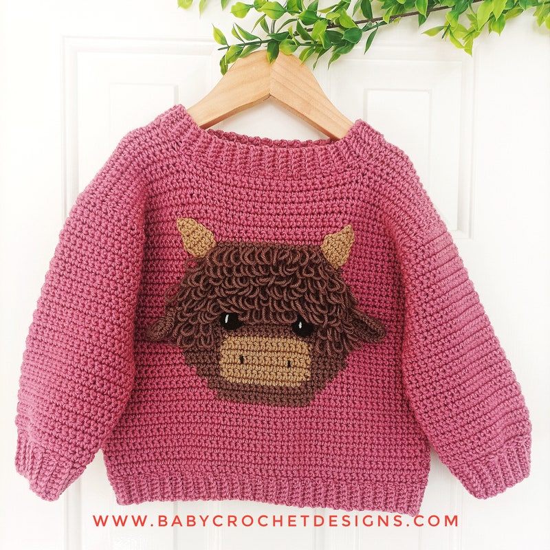 Highland Cow Sweater Baby - Etsy
