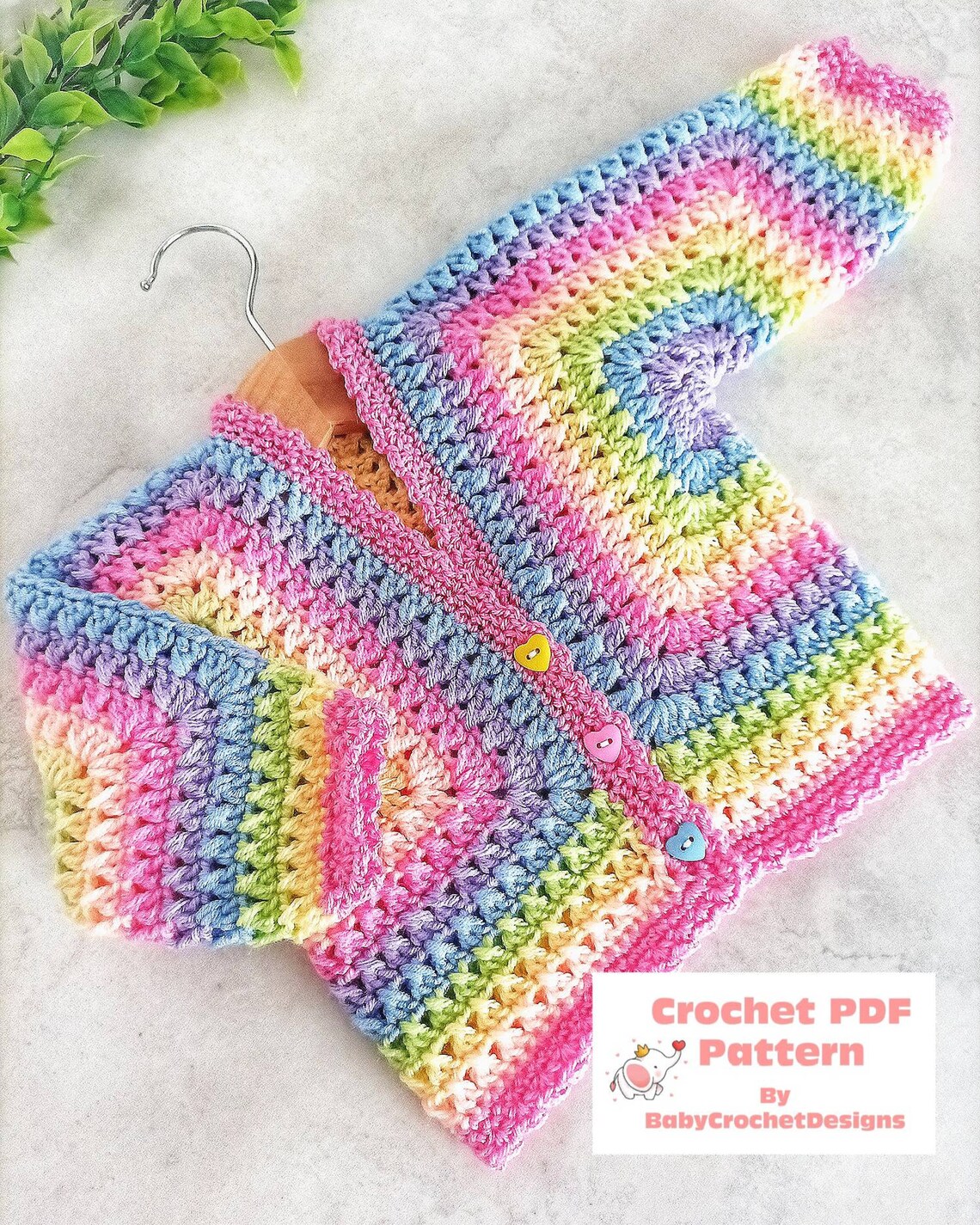 Criss Cross Hexi Cardi Crochet Pattern PDF Digital Download - Etsy