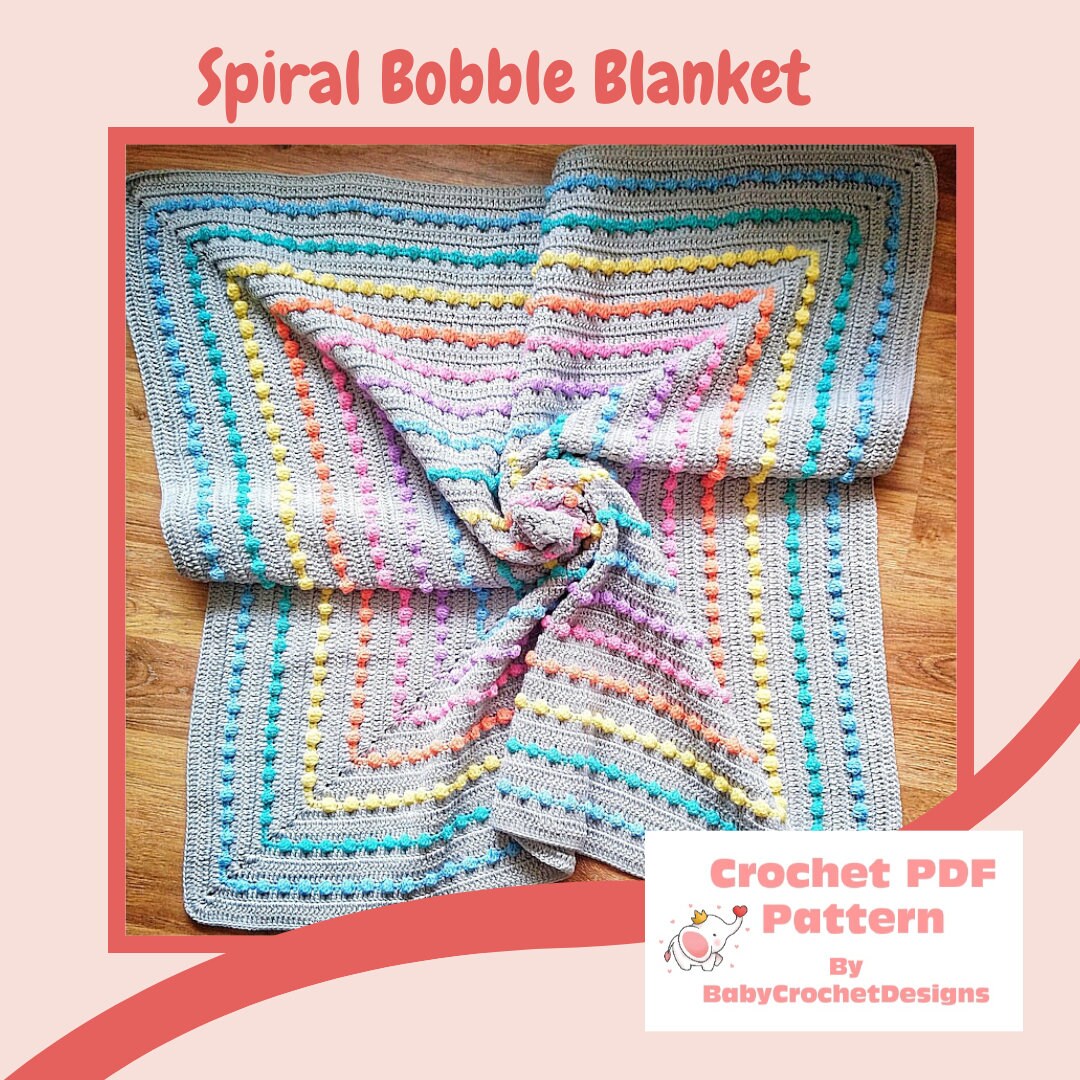 Spiral Bobble Blanket Crochet Pattern Digital Download PDF - Etsy