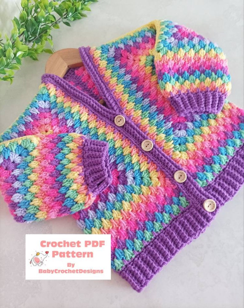 Cosy Hexi Cardi Crochet Pattern Sizes Baby to Adult Instant - Etsy