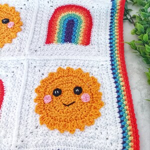 Rainbow Sunshine Blanket Crochet Pattern - Etsy