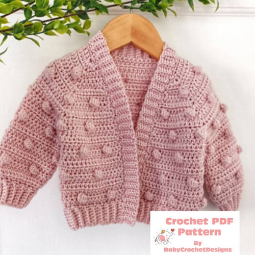 Baby Collar Cardigan Crochet Pattern Sizes Newborn to 2 Years - Etsy