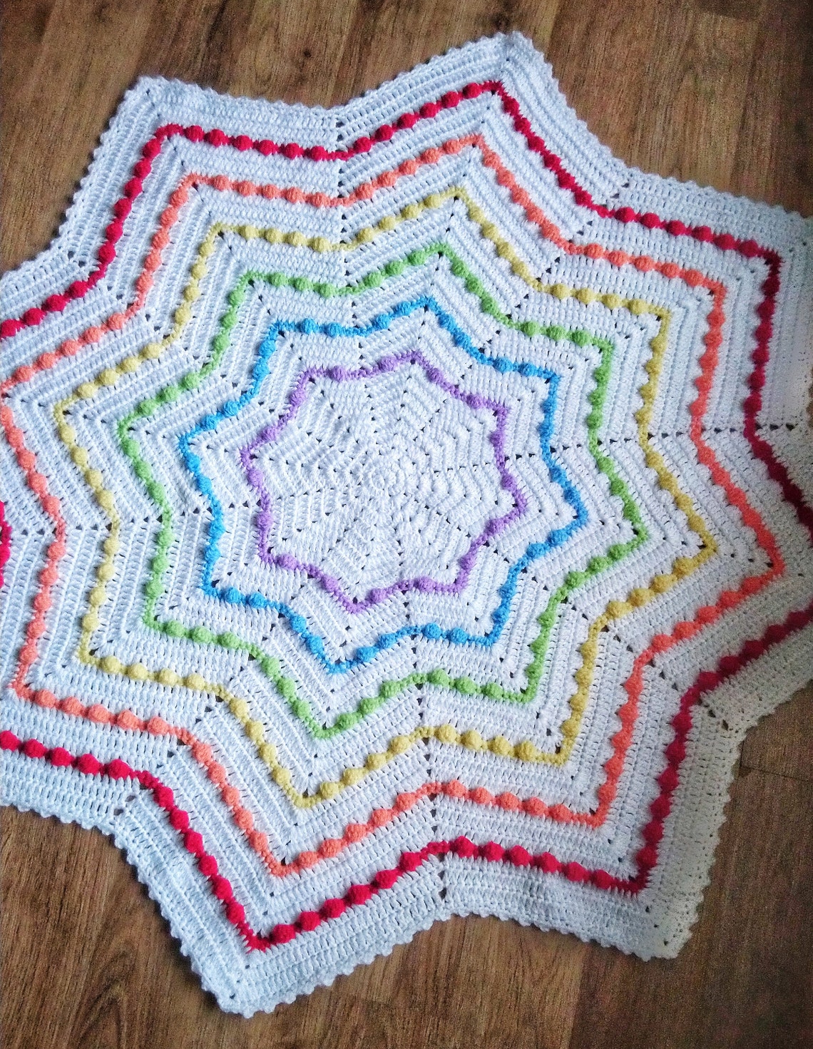 Bobble Star Blanket Crochet Pattern Digital PDF Download - Etsy