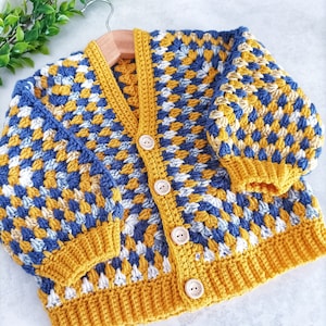 Cosy Hexi Cardi Crochet Pattern Sizes Baby to Adult Instant - Etsy