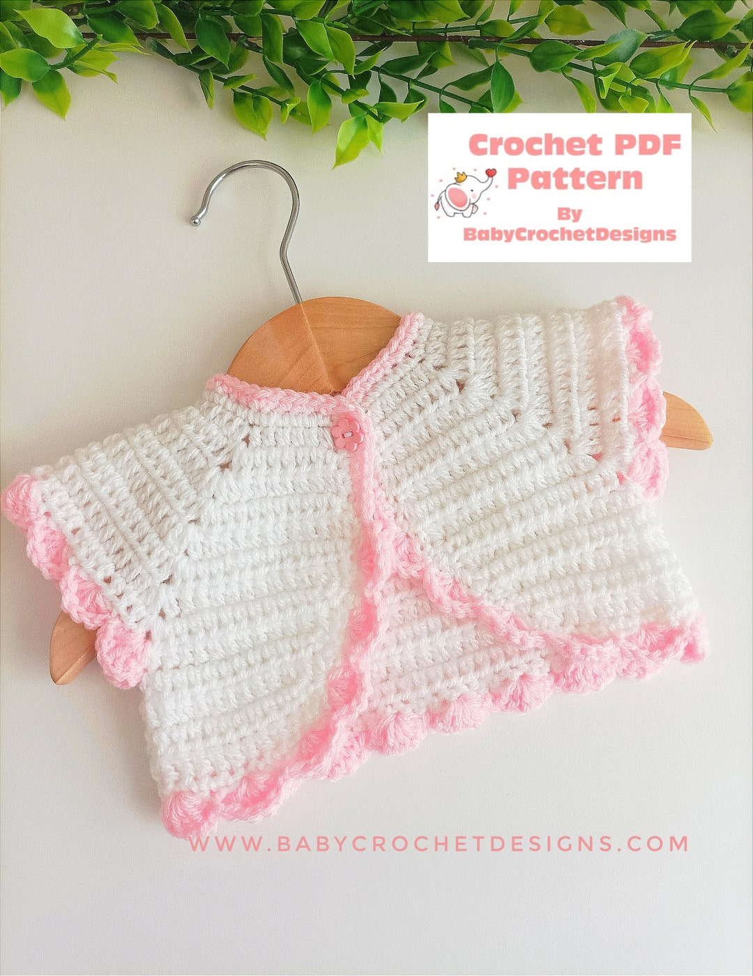 Little Hug Shrug Crochet Pattern Sizes Newborn to 10 Years PDF Digital ...