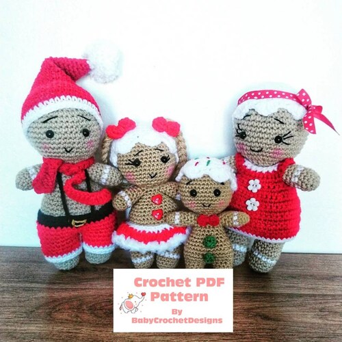 Gingerbread Girl Doll Amigurumi Crochet Pattern - Etsy