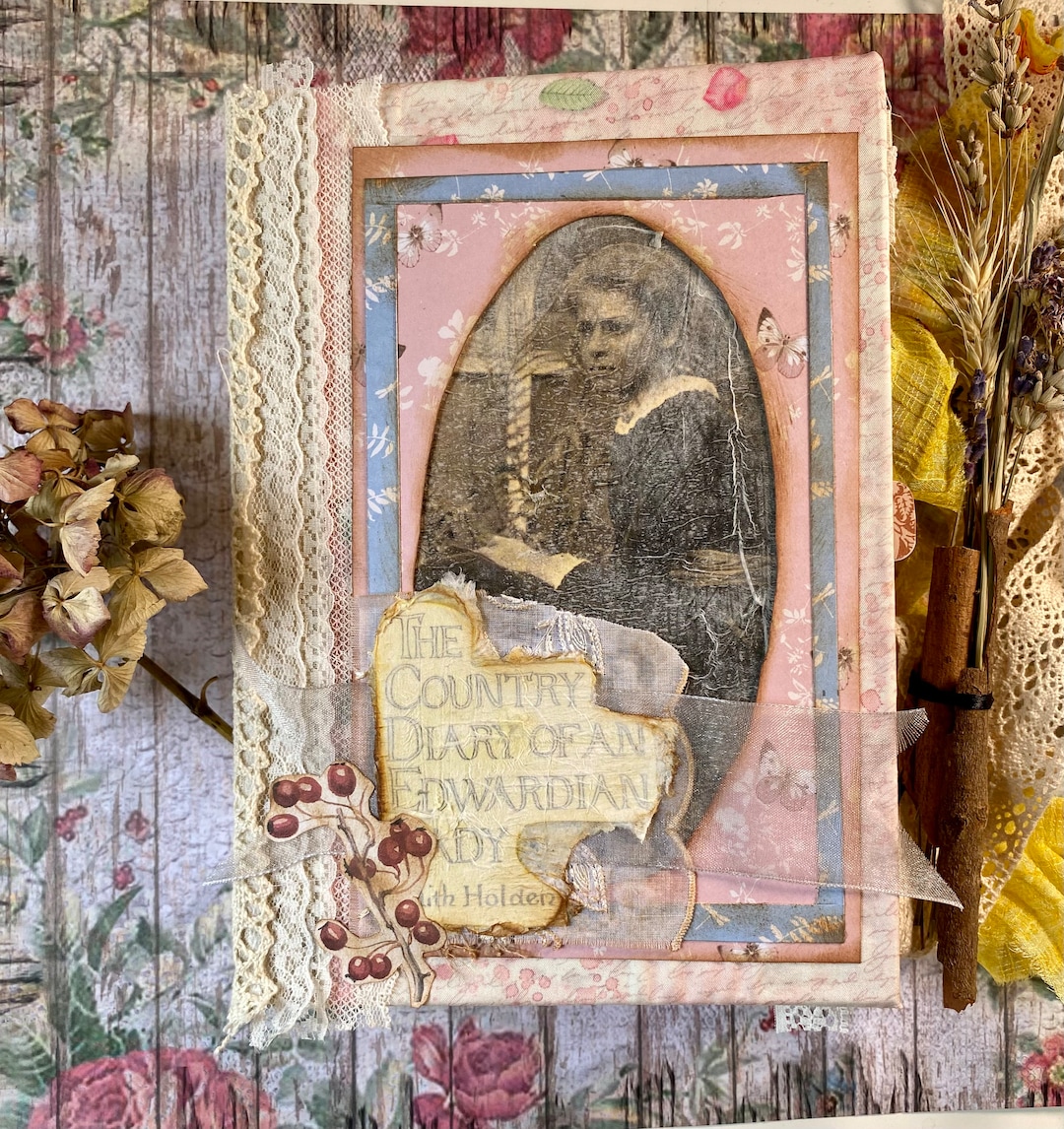 Handmade Edith Holden Themed Fabric Covered Junk Journal, Fabric Cover ...