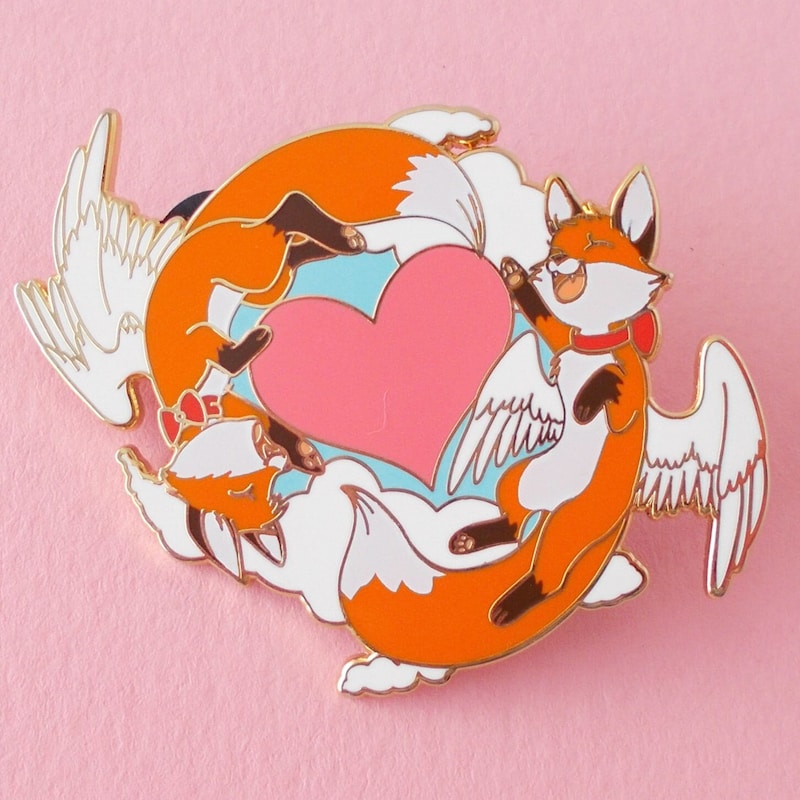 Fox Pin Etsy