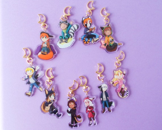 Winter Therian Tail Keyrings Kemonomimi Keychains Cute | Etsy UK