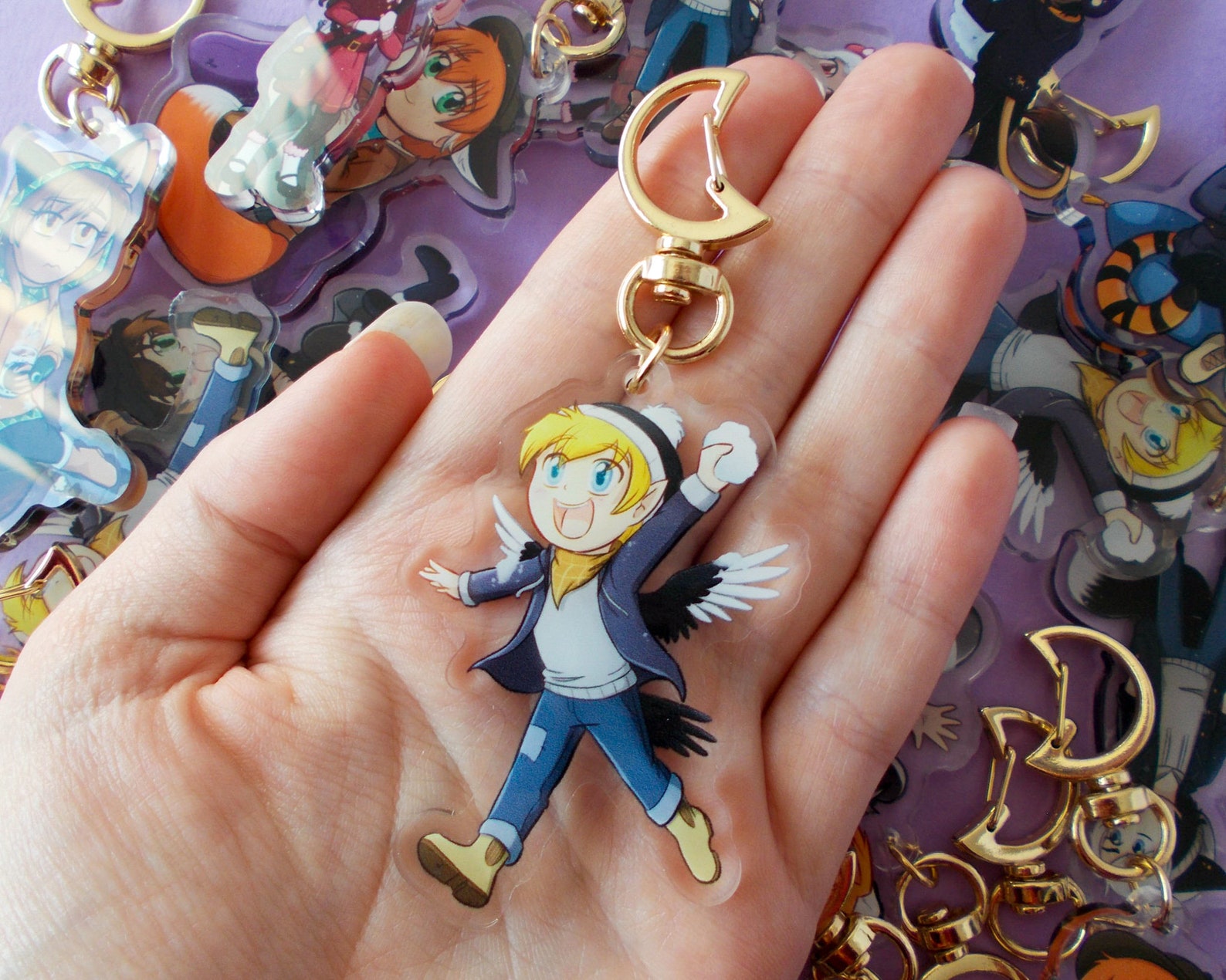 Winter Therian Tail Keyrings Kemonomimi Keychains Cute - Etsy