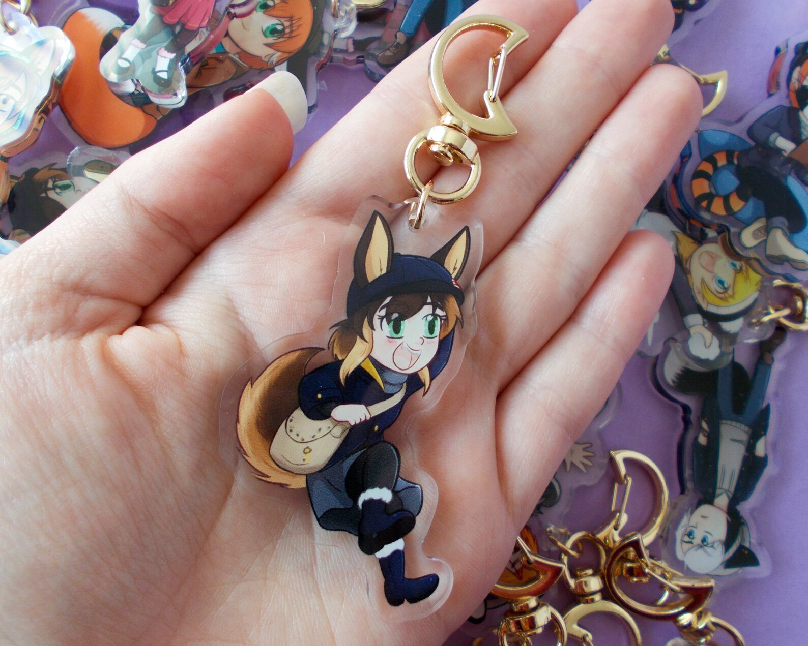 Winter Therian Tail Keyrings Kemonomimi Keychains Cute - Etsy