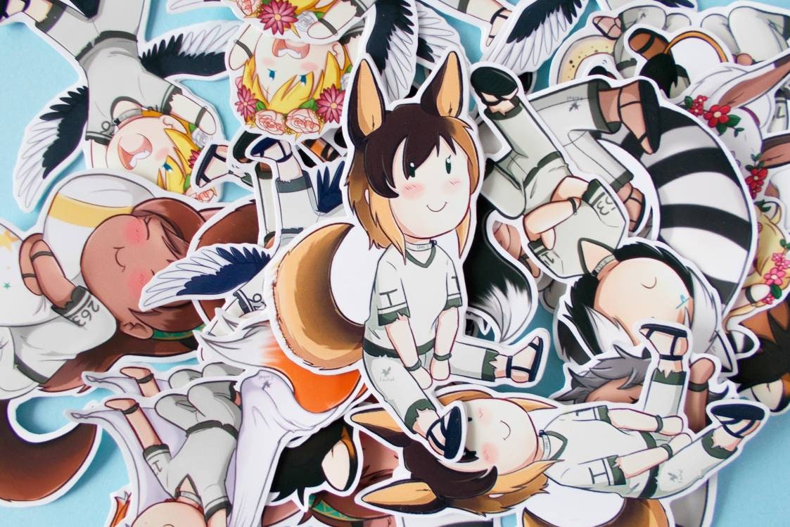 Therian Tail Sticker Set Kemonomimi Stickers Cute Chibi Stickers ...