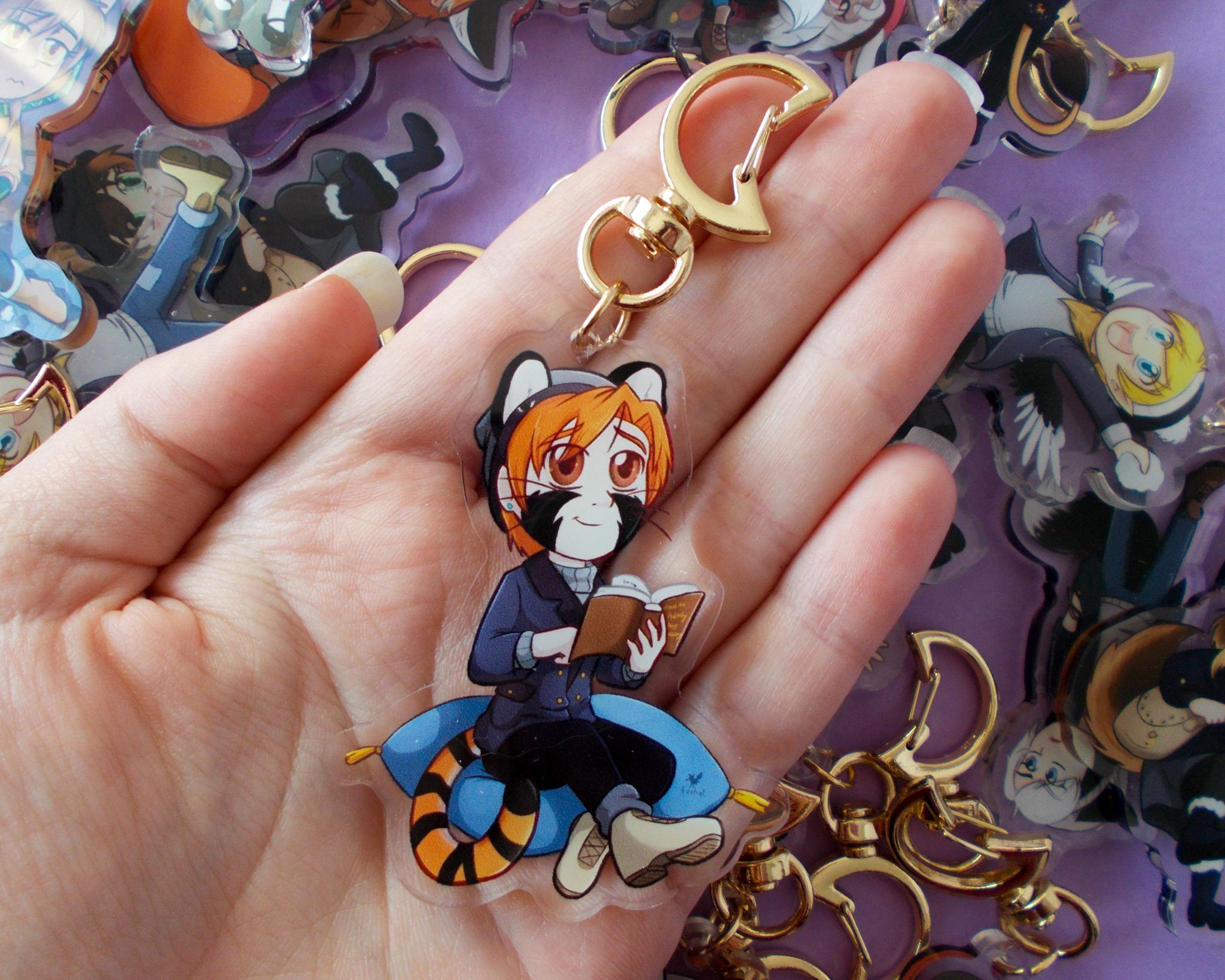 Winter Therian Tail Keyrings Kemonomimi Keychains Cute - Etsy UK