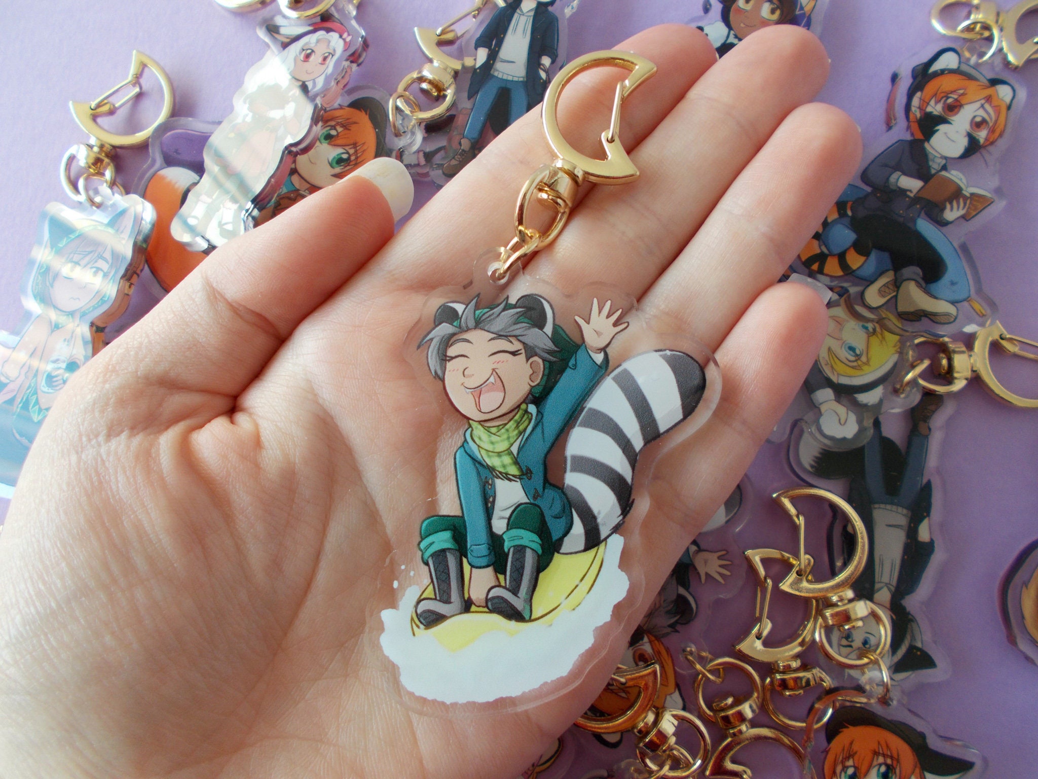 Winter Therian Tail Keyrings Kemonomimi Keychains Cute - Etsy UK