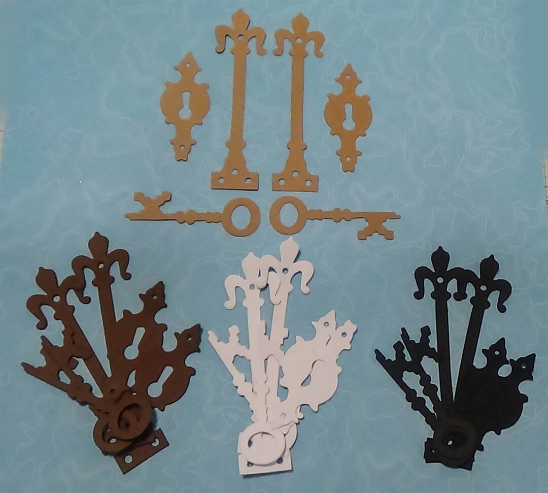 6pc Tim Holtz Vintage Findings Die Cut Pieces Set. Lock and Key. Choose ...