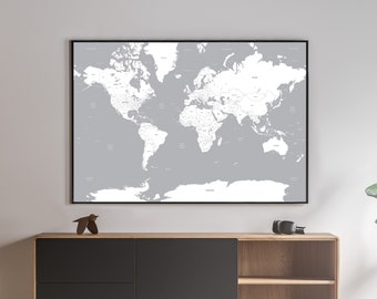 World Map A0 - Etsy UK