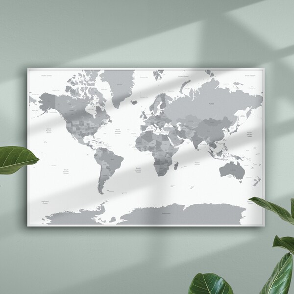 World Map Print - Etsy UK