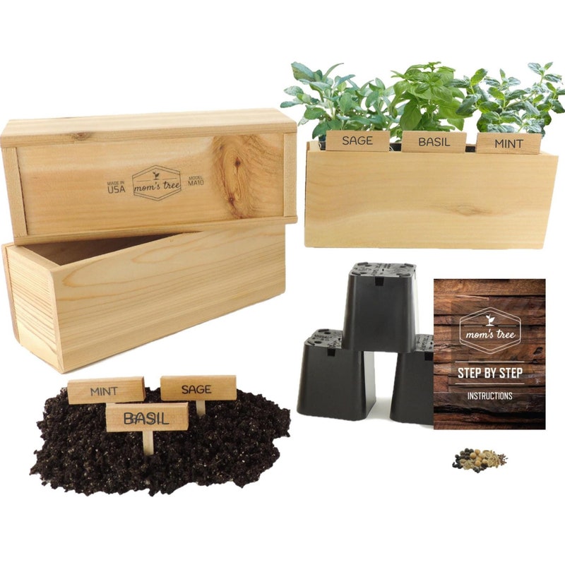Herb Garden Indoor Planter - Etsy