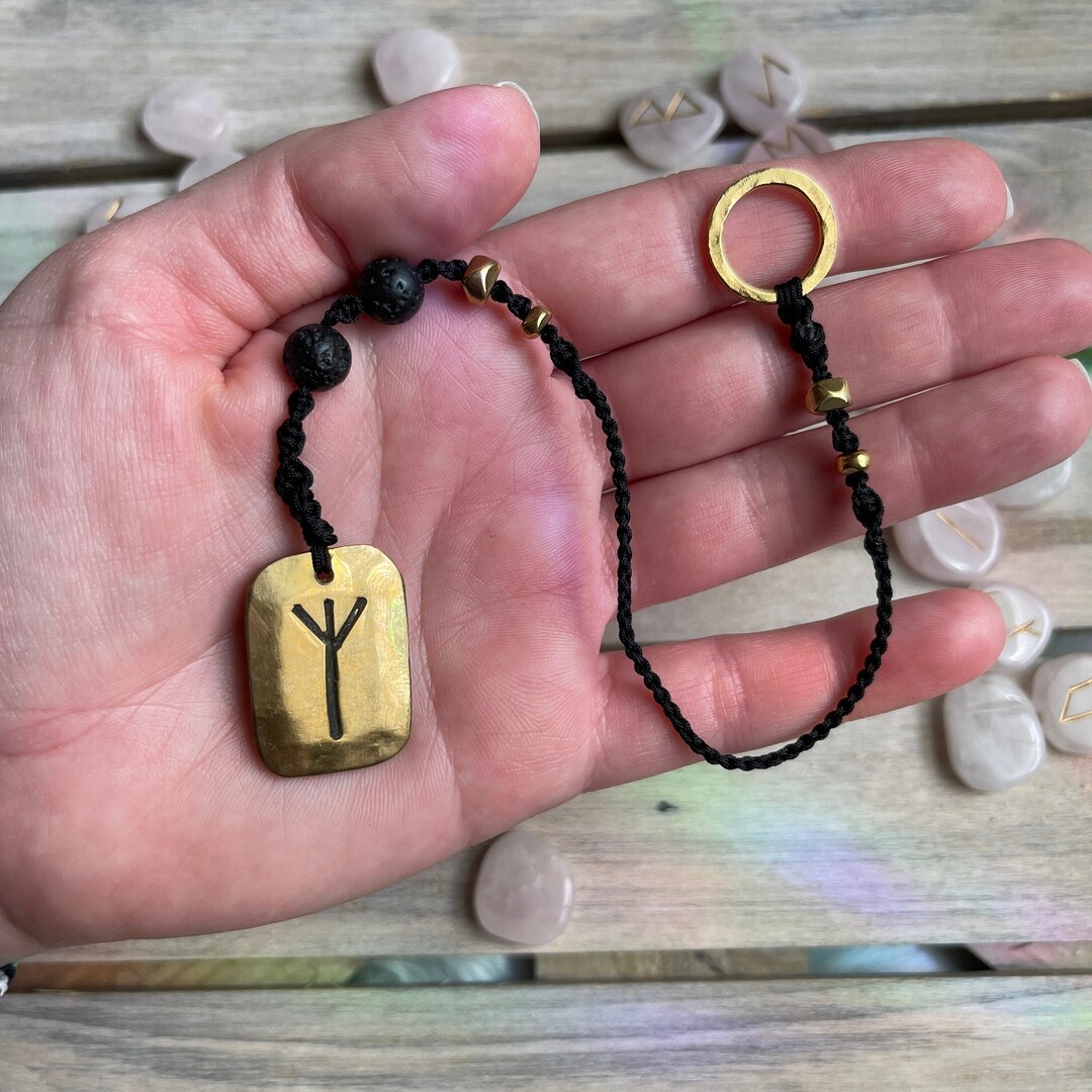 Algiz Rune Pendulum - Brass Rune Pendant - Handmade Pendulum ...