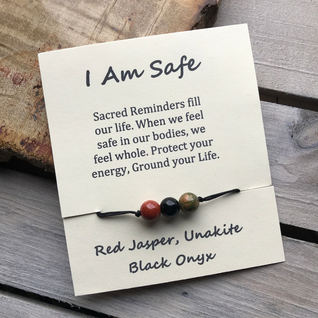 I Am Safe Bracelet - Sacred Reminder - Simple - Minimalist Bracelet ...