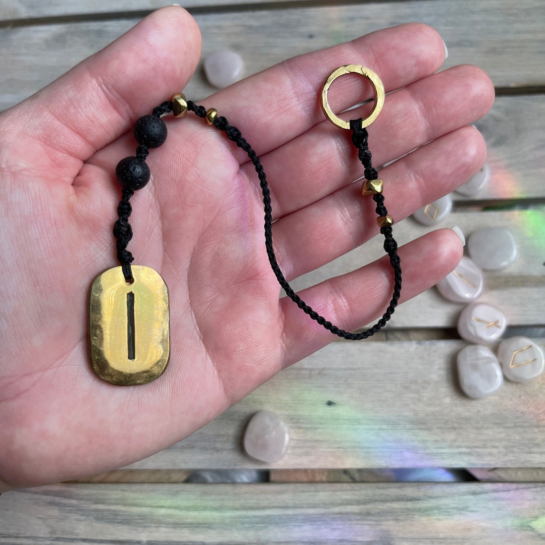 Isa Rune Pendulum - Brass Rune Pendant - Handmade Pendulum - Divination ...