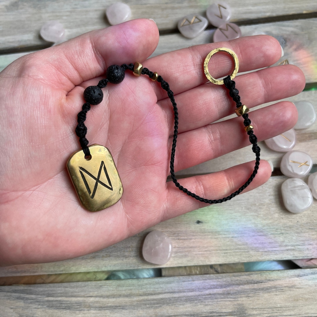 Dagaz Rune Pendulum Brass Rune Pendant Handmade Pendulum Divination ...