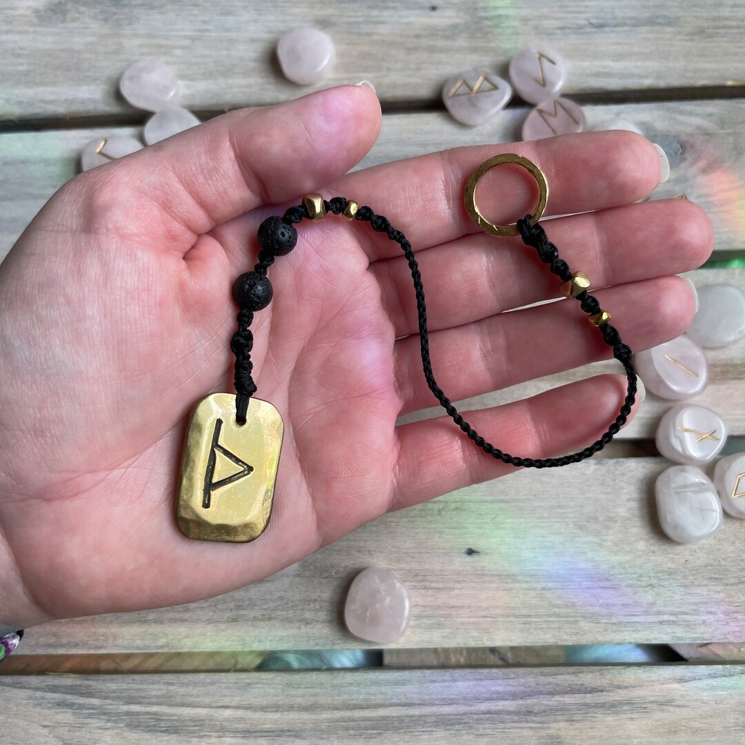 Thurisaz Rune Pendulum - Brass Rune Pendant - Handmade Pendulum ...