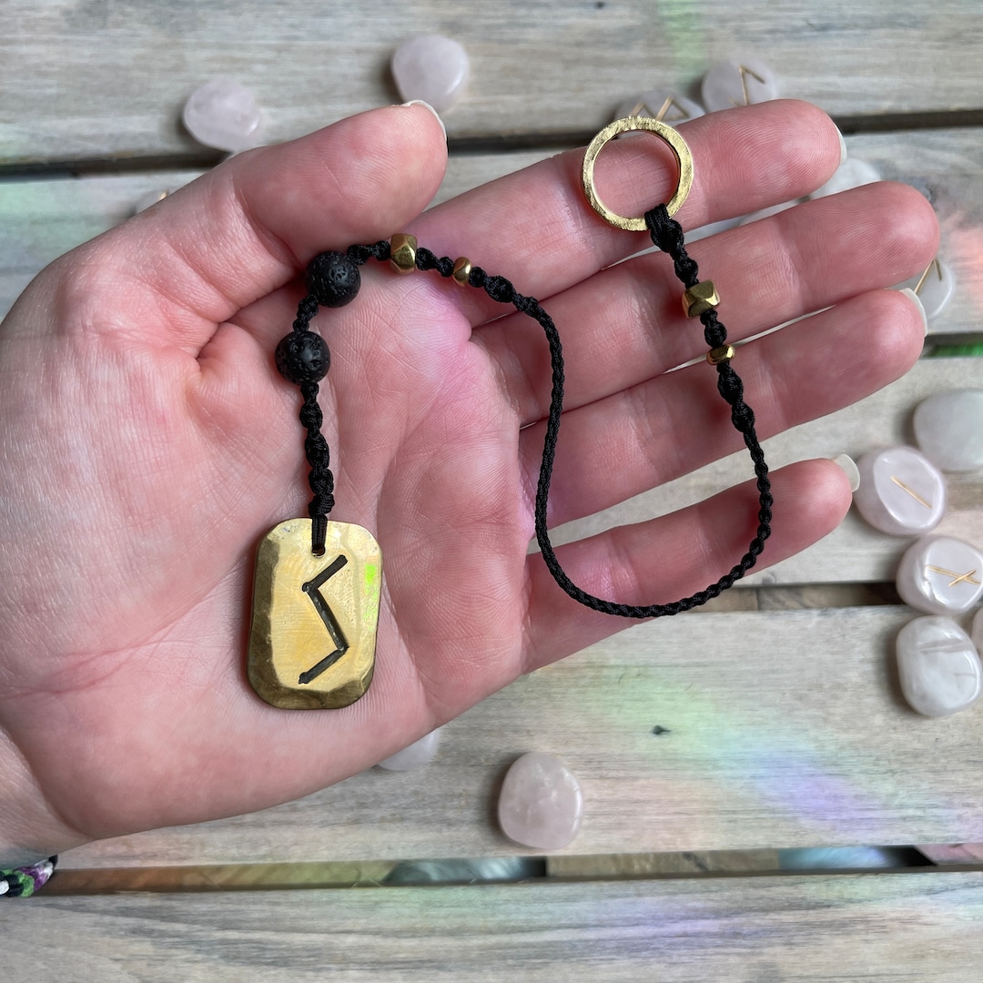 Sowilo Rune Pendulum - Brass Rune Pendant - Handmade Pendulum ...