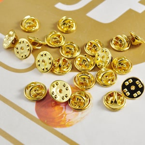 5 Colors,10/20/30/50 Pieces Brass Blank Brooch Tie Pins Pinch Badge ...