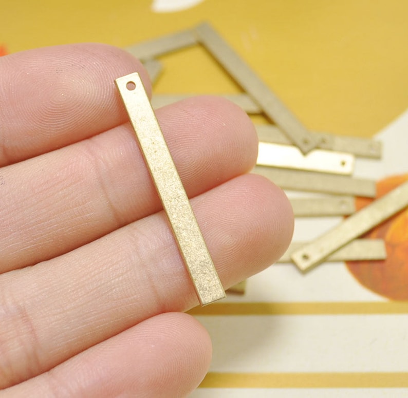 Tiny Brass Bar 25pcs Raw Brass Barssquare | Etsy