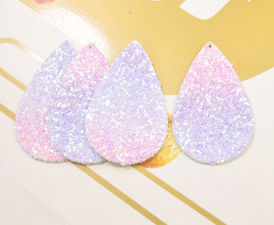 20pcs Mixed Color Glitter Leather Teardrop Shapeteardrop - Etsy