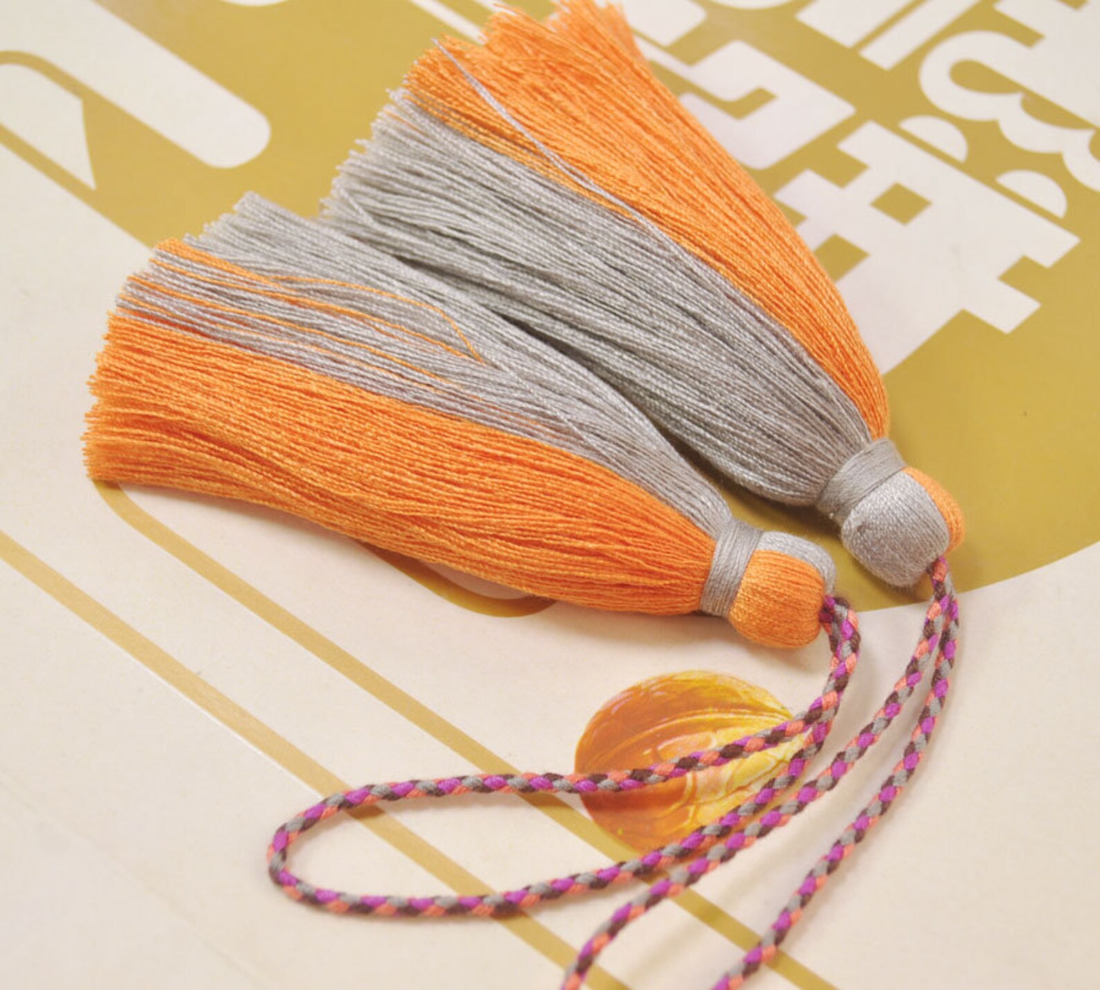 Large Cotton Tassel2PcsHandmade Mala TasselsBeige gray & | Etsy