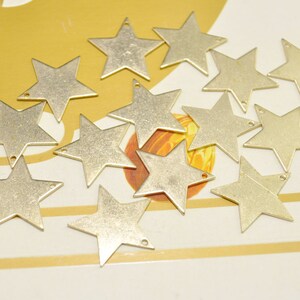 Raw Brass Star Pendant,30pcs Raw Brass Star Blank,star Tag,star Finding ...