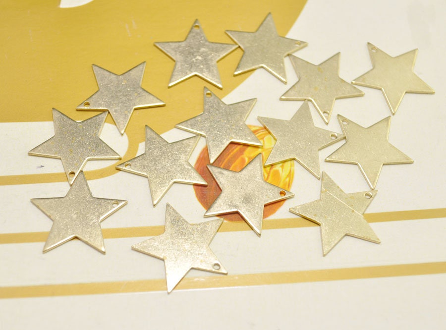 Raw Brass Star Pendant30pcs Raw Brass Star Blankstar - Etsy