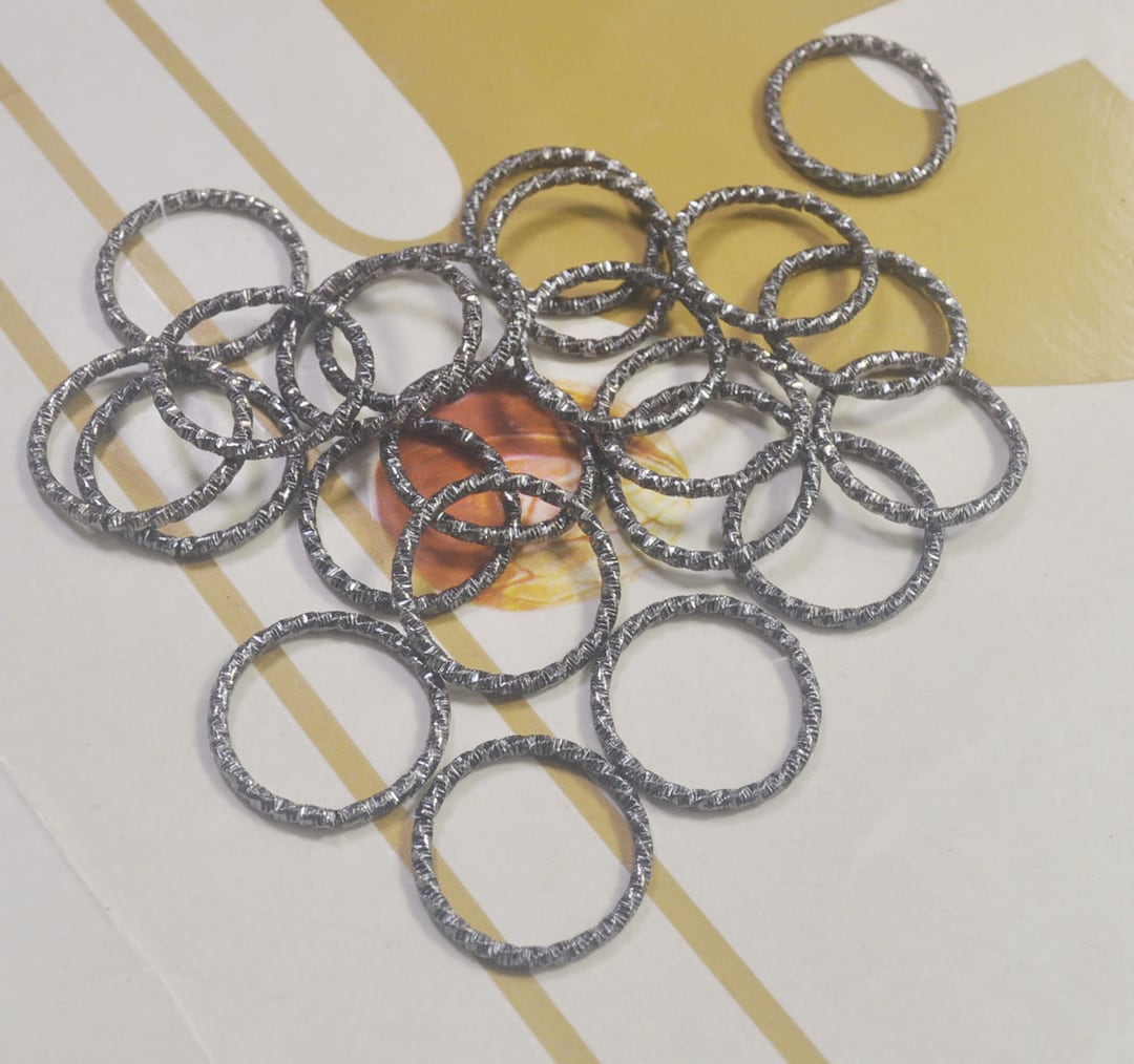 Textured Jump Ring,large Iron Open Jump Rings,50pcs 20mm Gunmetal ...