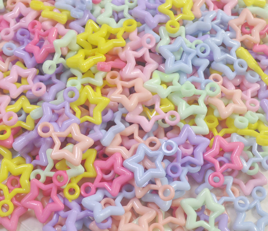 Plastic Star Charms,150pcs 21mm Star Outline Plastic or Acrylic ...