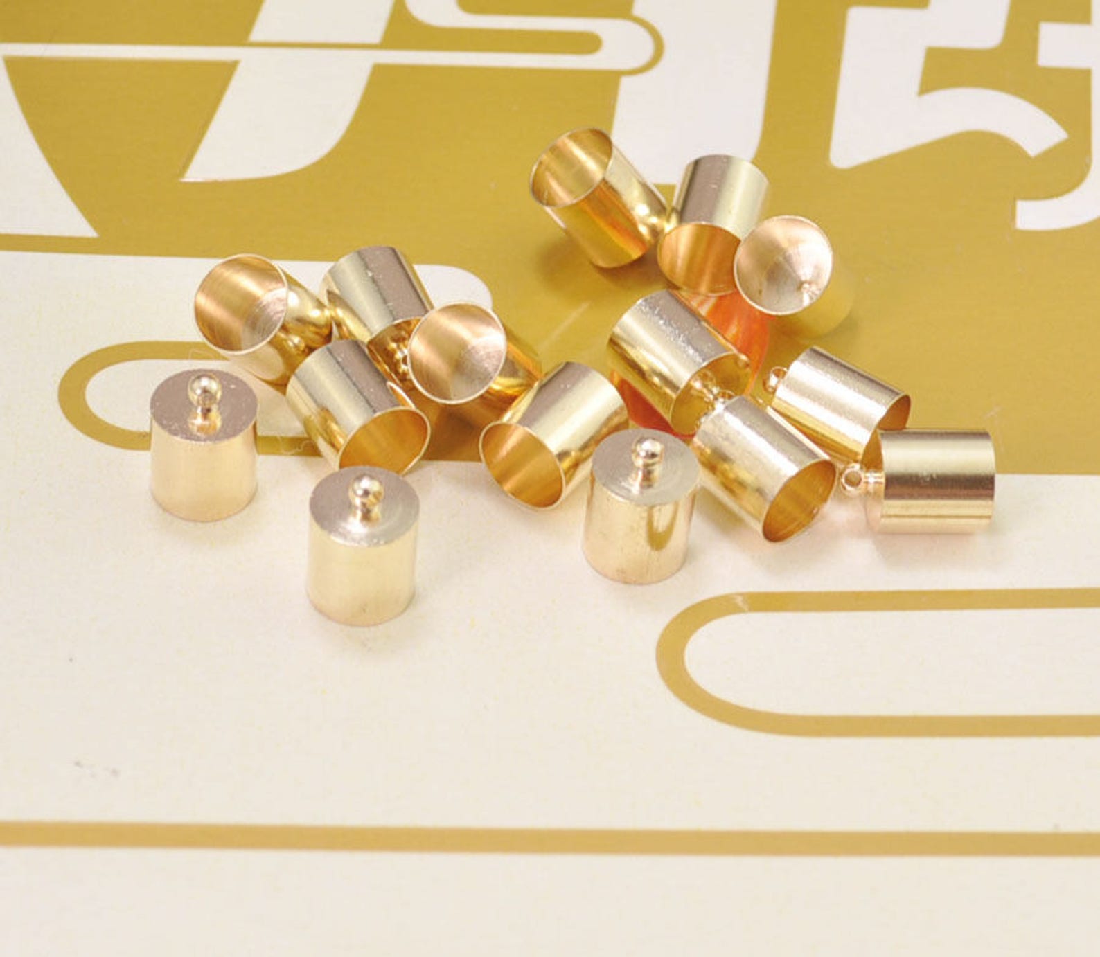 20pcs KC Gold End Capsmetal End Cap Connectorstassel - Etsy