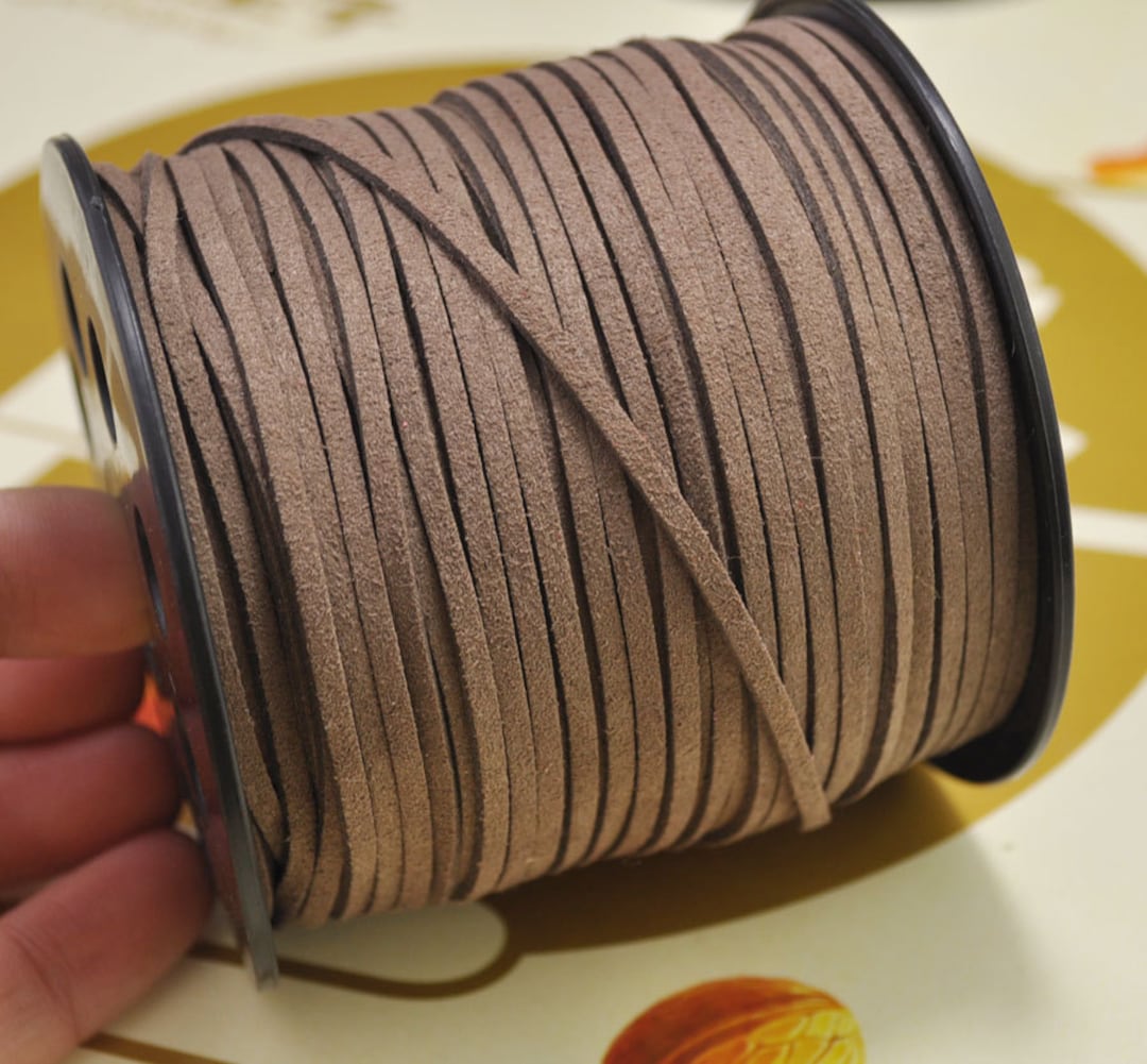 20yard 2.5mm Flat Faux Suede Leather Cord,mocca Leather String Cord ...