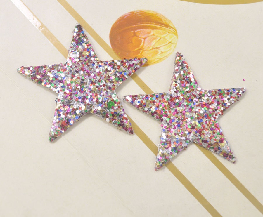 8 Star Piecesmixed Color Star Pendantglitter Leather Star - Etsy