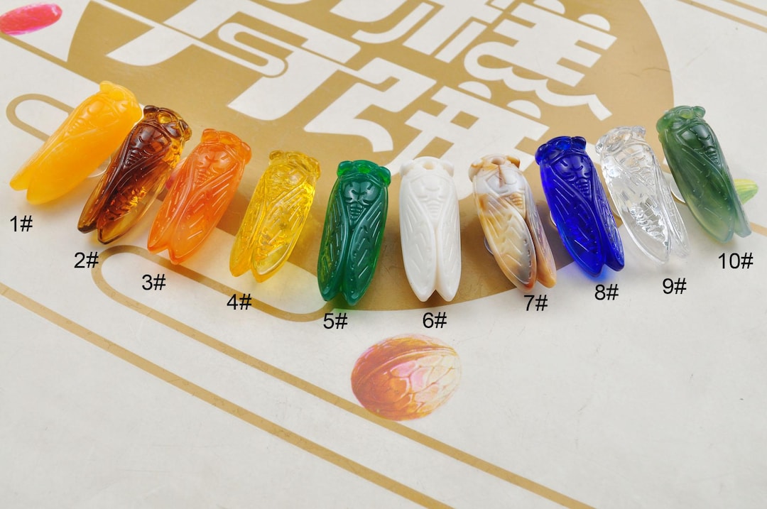 1-20pcs Cute Cicada Shoe Bucklets, 10 Colors Acrylic Cicada Shoe Charm ...